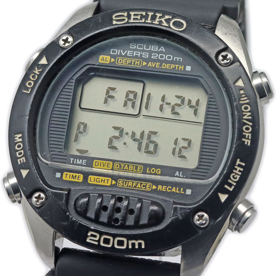 【楽天市場】Seiko M705-5A10 Scuba Master 200m Dive Computer Watch ANTIQUEセイコー スキューバマスター M705-5A10【ブランド ...