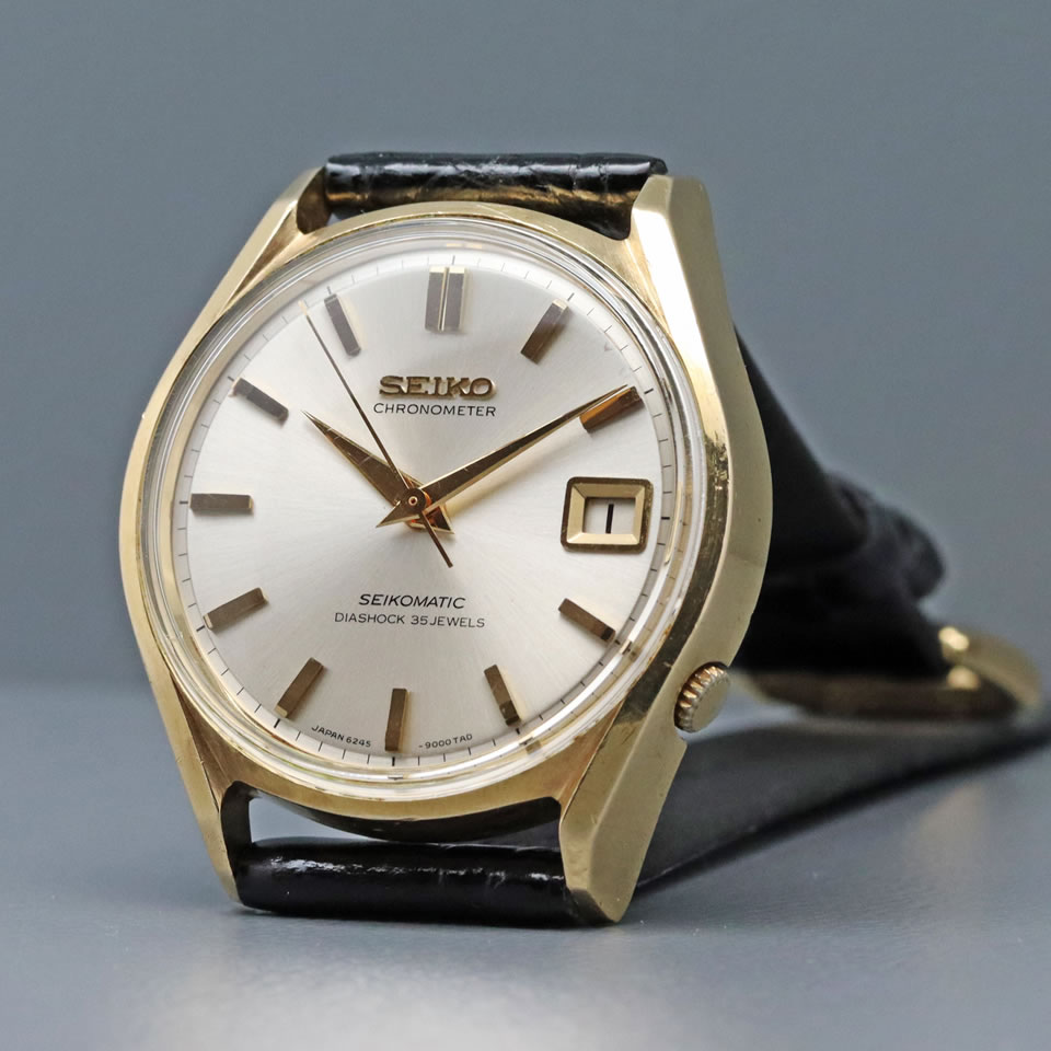 【楽天市場】SEIKOMATIC CHRONOMETER CAP GOLD 6245-9000 1966 Vintageセイコーマチック ...