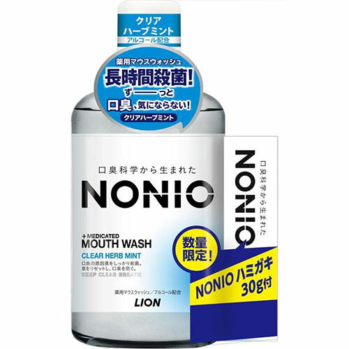 【楽天市場】CP20 ライオン NONIO ノニオ マウスウォッシュ クリアハーブ ハミガキ付 600ml＋30g 【AP】：リードオンライン楽天市場店