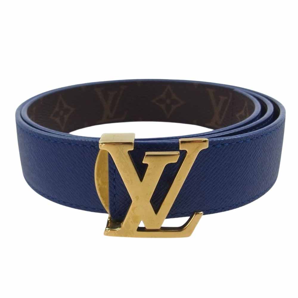 【楽天市場】LOUIS VUITTON ルイ・ヴィトン M9366 80 モノグラム サンチュール LVイニシアル リバーシブル ベルト ...