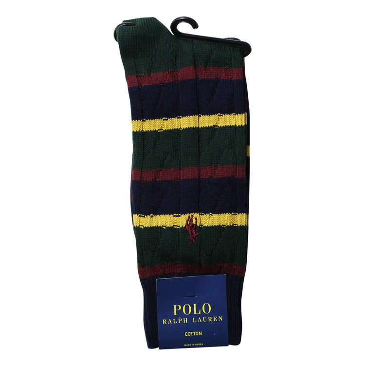 【楽天市場】【ネコポス可:3点まで】ポロラルフローレン：CABLE REPP STRIPE ソックス (グリーン)[ソックス/ 男性下着 ...