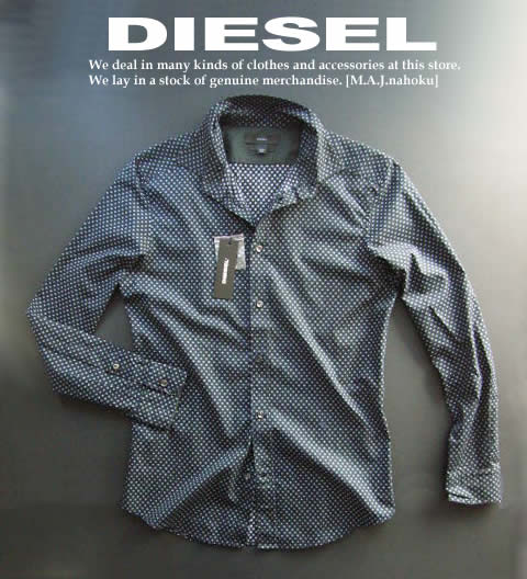 【楽天市場】6845-52新品★ディーゼル DIESEL★デザインロゴ柄シャツ2809★黒系★MENS★：M.A.J.nahoku