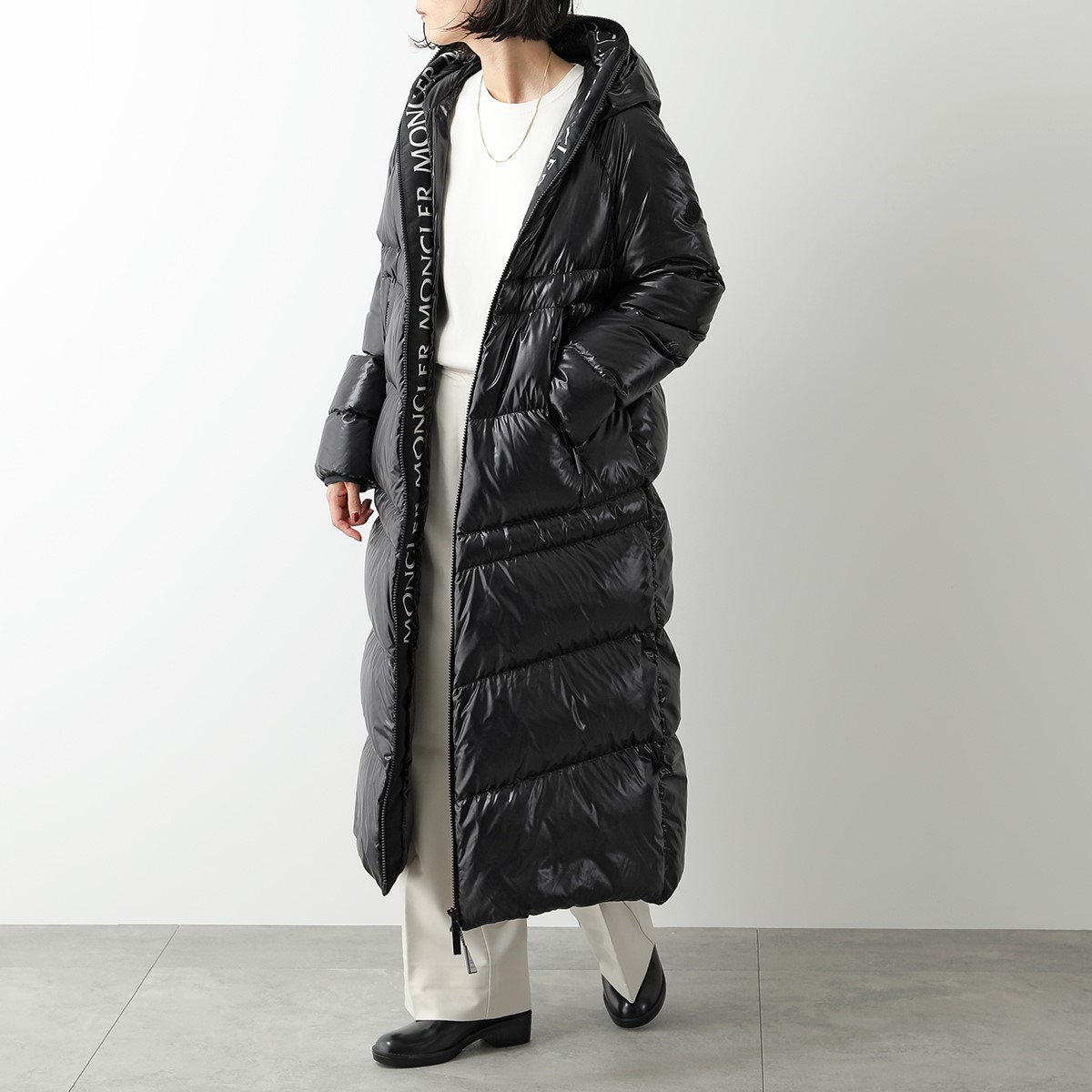 【楽天市場】MONCLER Matt Black モンクレール ダウンコート CHANON 1C00053 68950 レディース フーテッド ...
