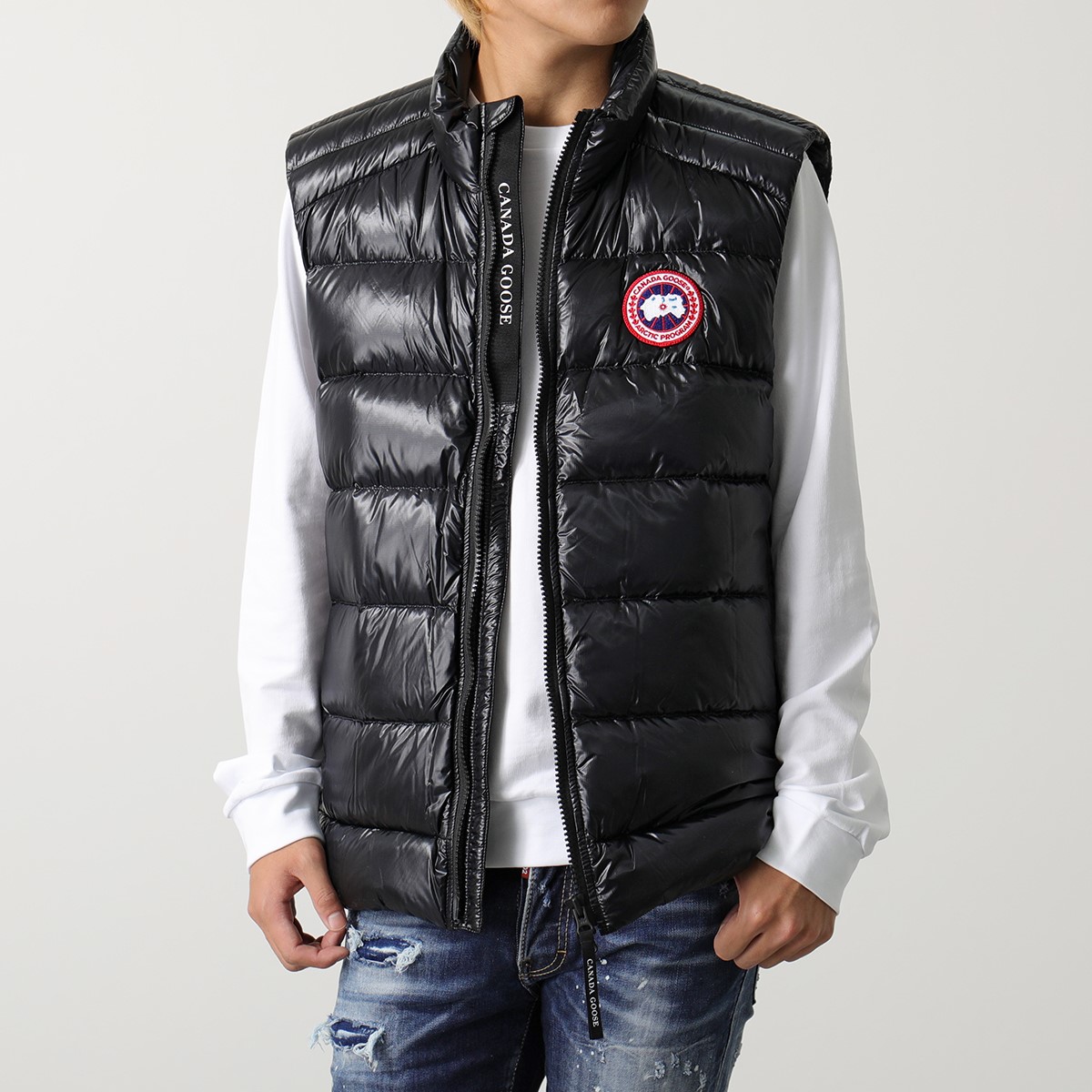 【楽天市場】CANADA GOOSE カナダグース ダウンベスト 2229M Crofton Vest メンズ ロゴ ライトダウン 軽量 ...