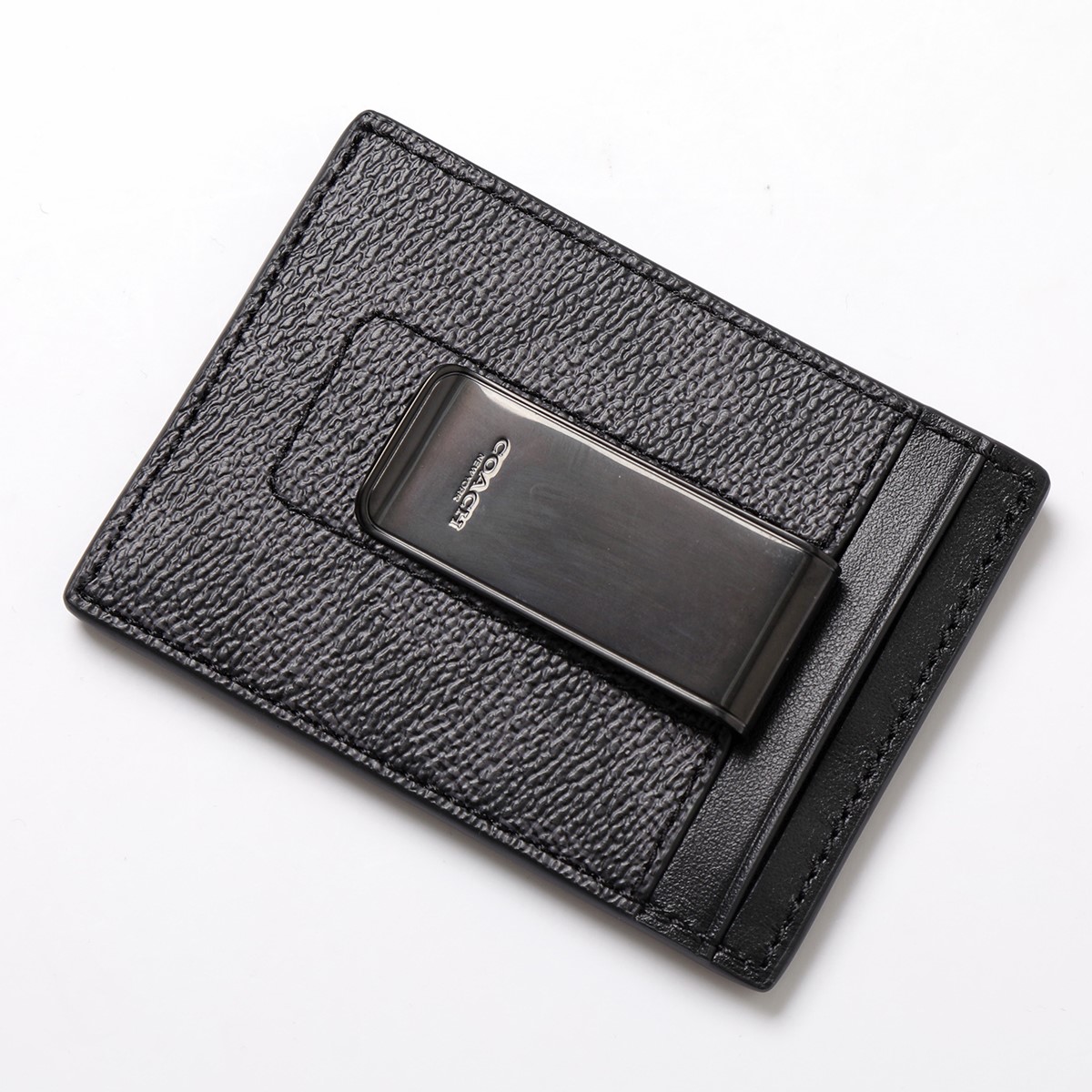 【楽天市場】COACH コーチ カードケース CA552 メンズ マネークリップ カードホルダー レザー ロゴ CHARCOAL：インポート ...