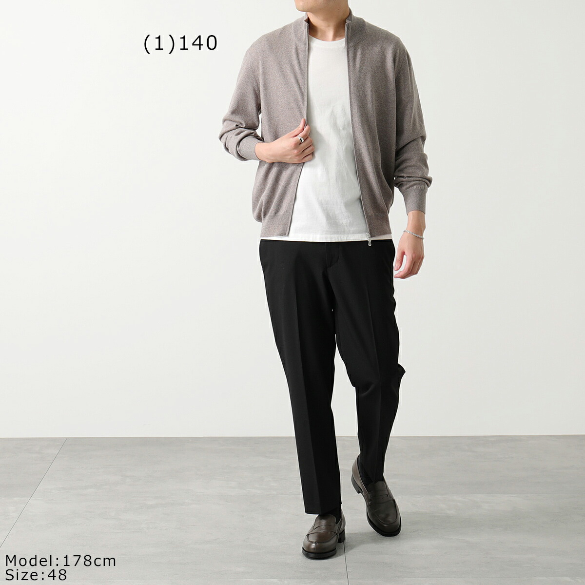 【楽天市場】GRAN SASSO グランサッソ ジップアップニット 55144 14290 メンズ 長袖 ダブルジップ ハイゲージ ウール ...