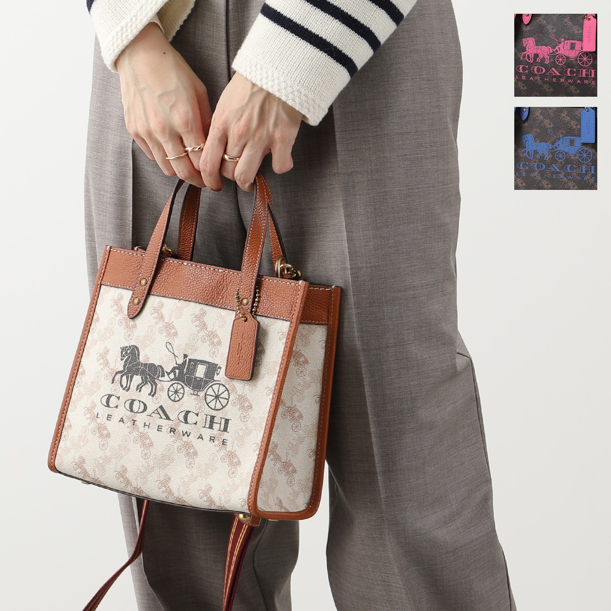 【楽天市場】COACH コーチ ショルダーバッグ FIELD TOTE 22 C8456 レディース フィールド トート 22 ハンドバッグ レザー キャンバス ロゴ プリント 鞄 カラー3色 ...