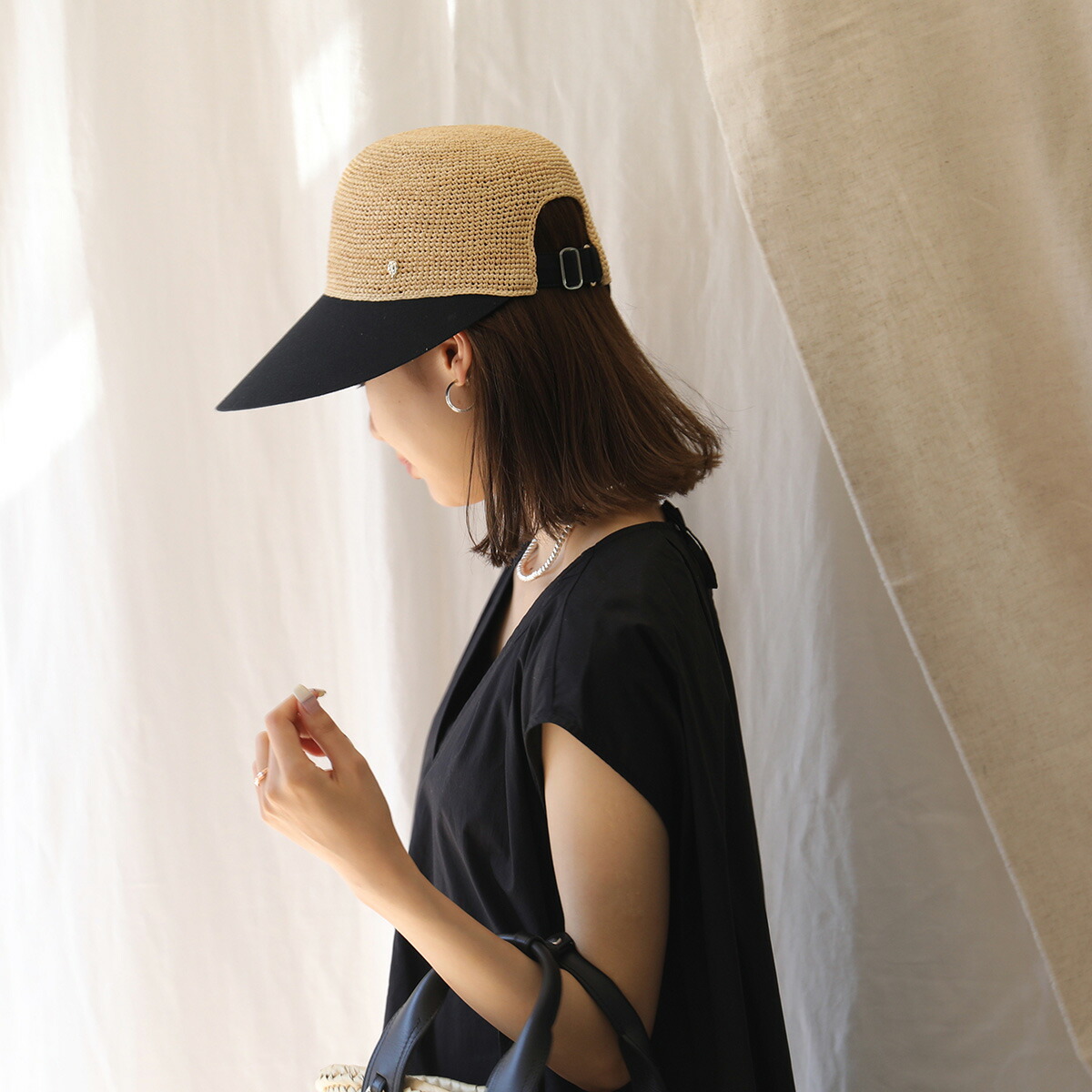 HELEN KAMINSKI ヘレンカミンスキー キャップ BLAISE レディース ラフィア×キャンバス サンバイザー 帽子 カラー4色