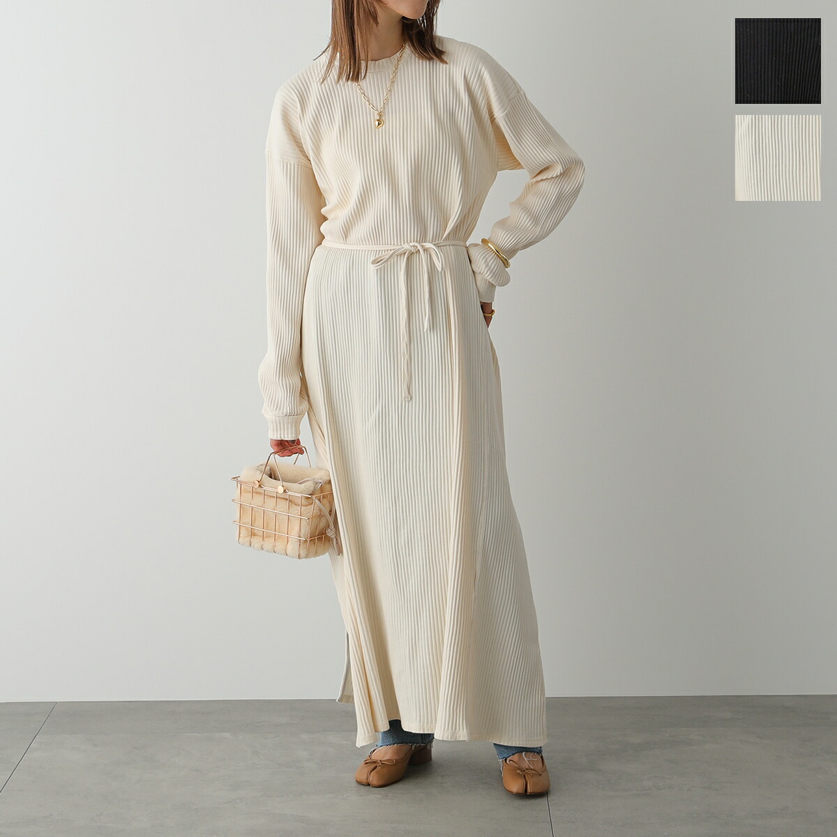 【楽天市場】BASERANGE ベースレンジ ワンピース SHAW LONG SLEEVE KAFTAN DRSH RIB 000 レディース ...