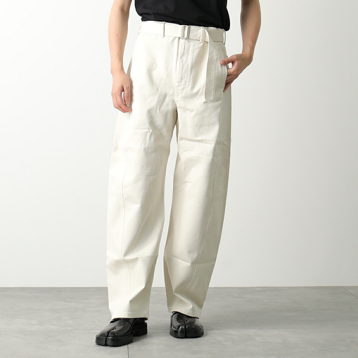 【楽天市場】Lemaire ルメール デニム TWISTED BELTED PANTS ツイスト ベルト パンツ PA326 LD1001 ...