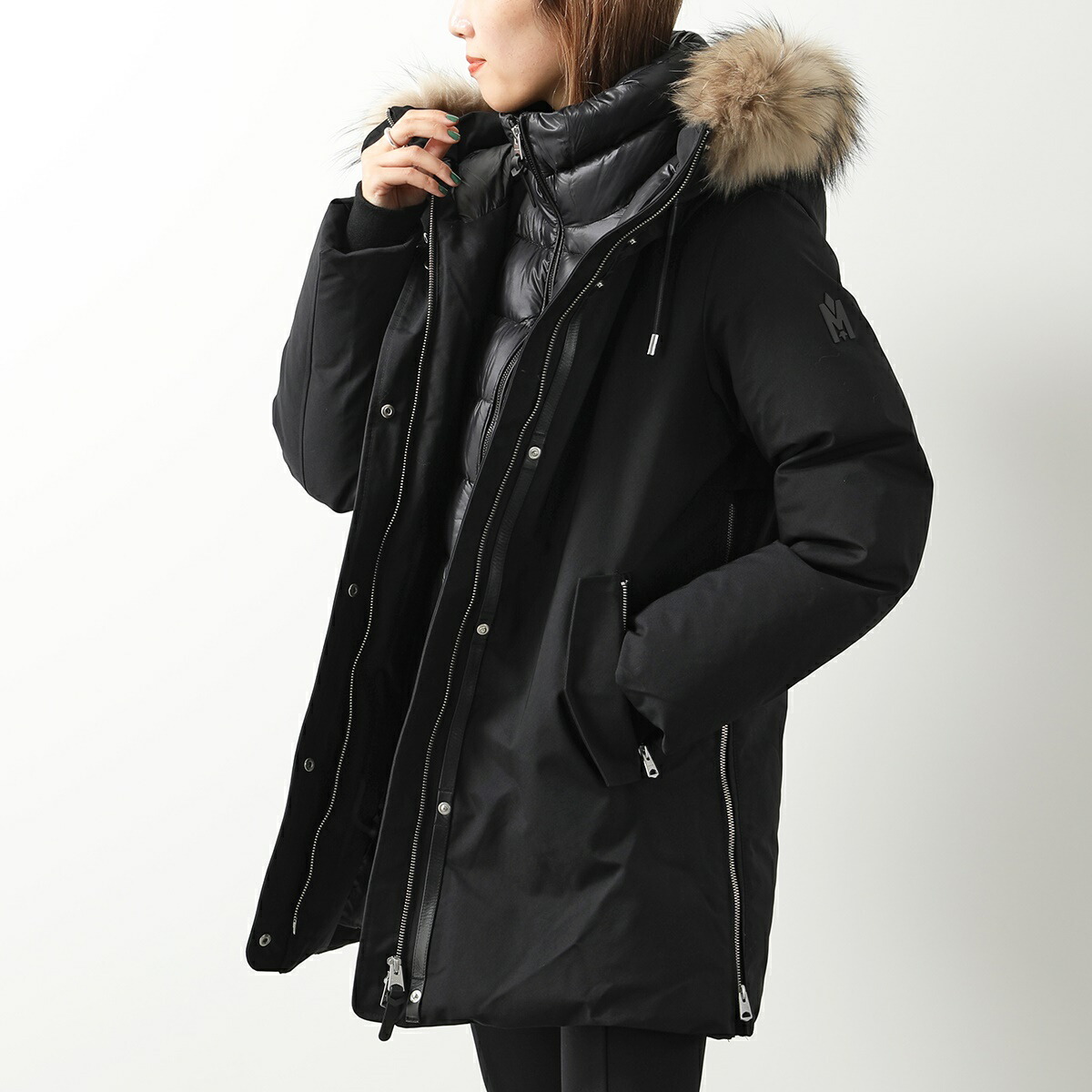 【楽天市場】MACKAGE マッカージュ ダウンジャケット KINSLEE-F キンスリー レディース ラクーンファー フード付き ロゴ ...