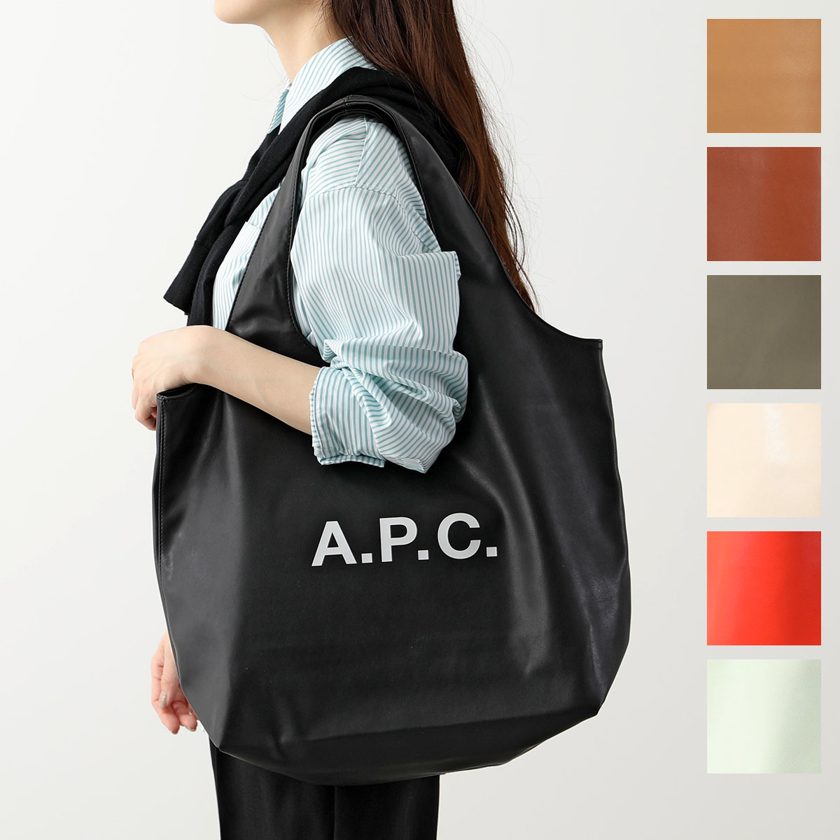 【楽天市場】APC A.P.C. アーペーセー トートバッグ tote ninon PUAAT M61565 レディース ロゴ ショッピングバッグ 鞄 カラー4色：インポートセレクト musee