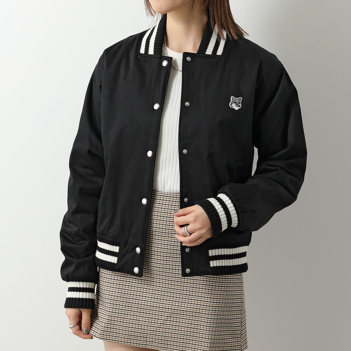 【楽天市場】MAISON KITSUNE メゾンキツネ テディジャケット LW02104WW0093 レディース フォックス刺繍 ブルゾン ...