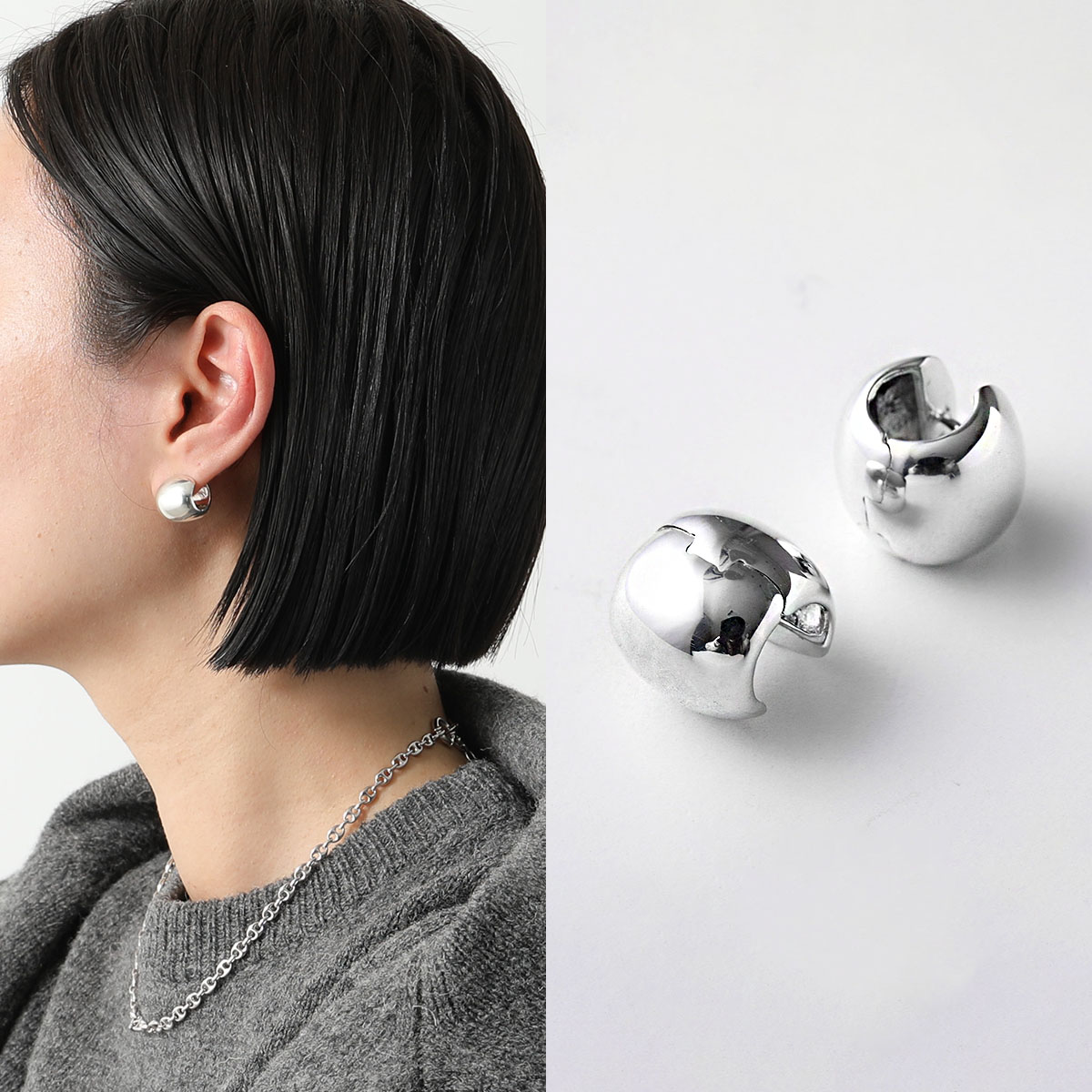 【楽天市場】ANNIKA INEZ アニカイネズ フープピアス Cigar Band Hoops Lrg E975-LRG レディース ...