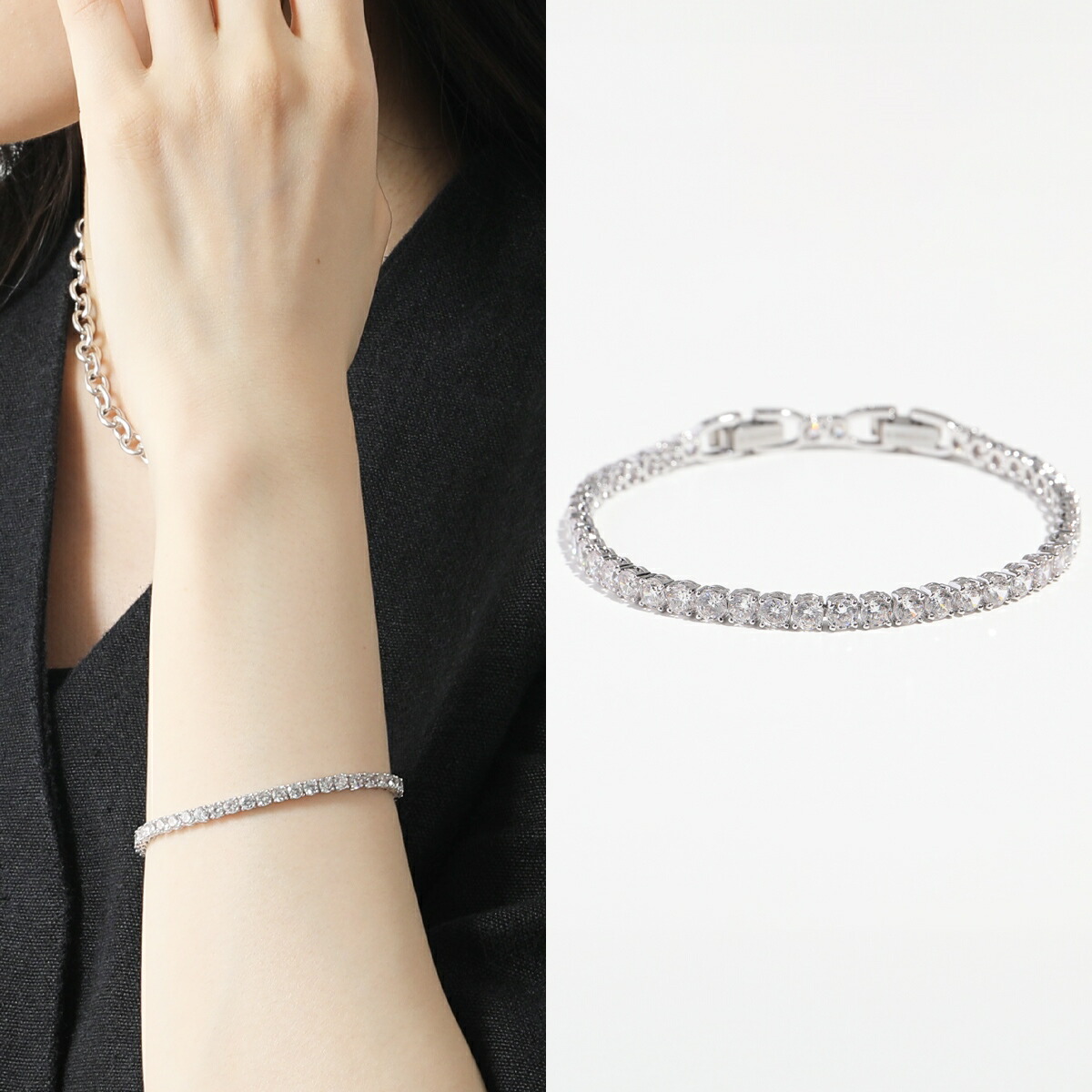 【楽天市場】SWAROVSKI スワロフスキー ブレスレット Tennis Round Deluxe 5409771 レディース クリスタル ...