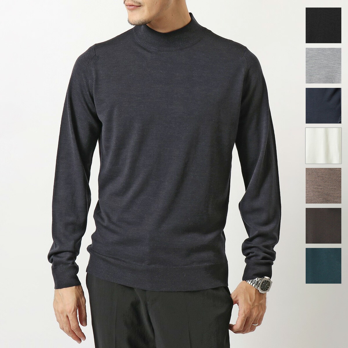 【楽天市場】JOHN SMEDLEY ジョンスメドレー ニットトップス HARCOURT ハーコート STANDARD FIT メンズ メリノ ...