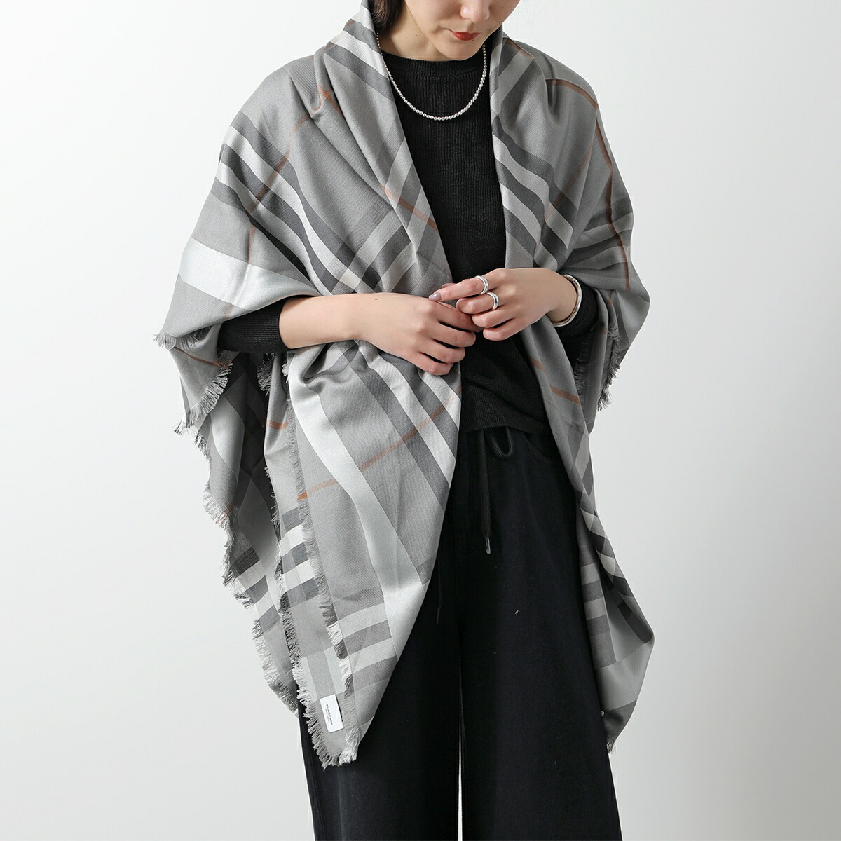 【楽天市場】BURBERRY バーバリー ストール MU GNT CHK SQ W RB SCF 8053608 レディース スカーフ シルク ...