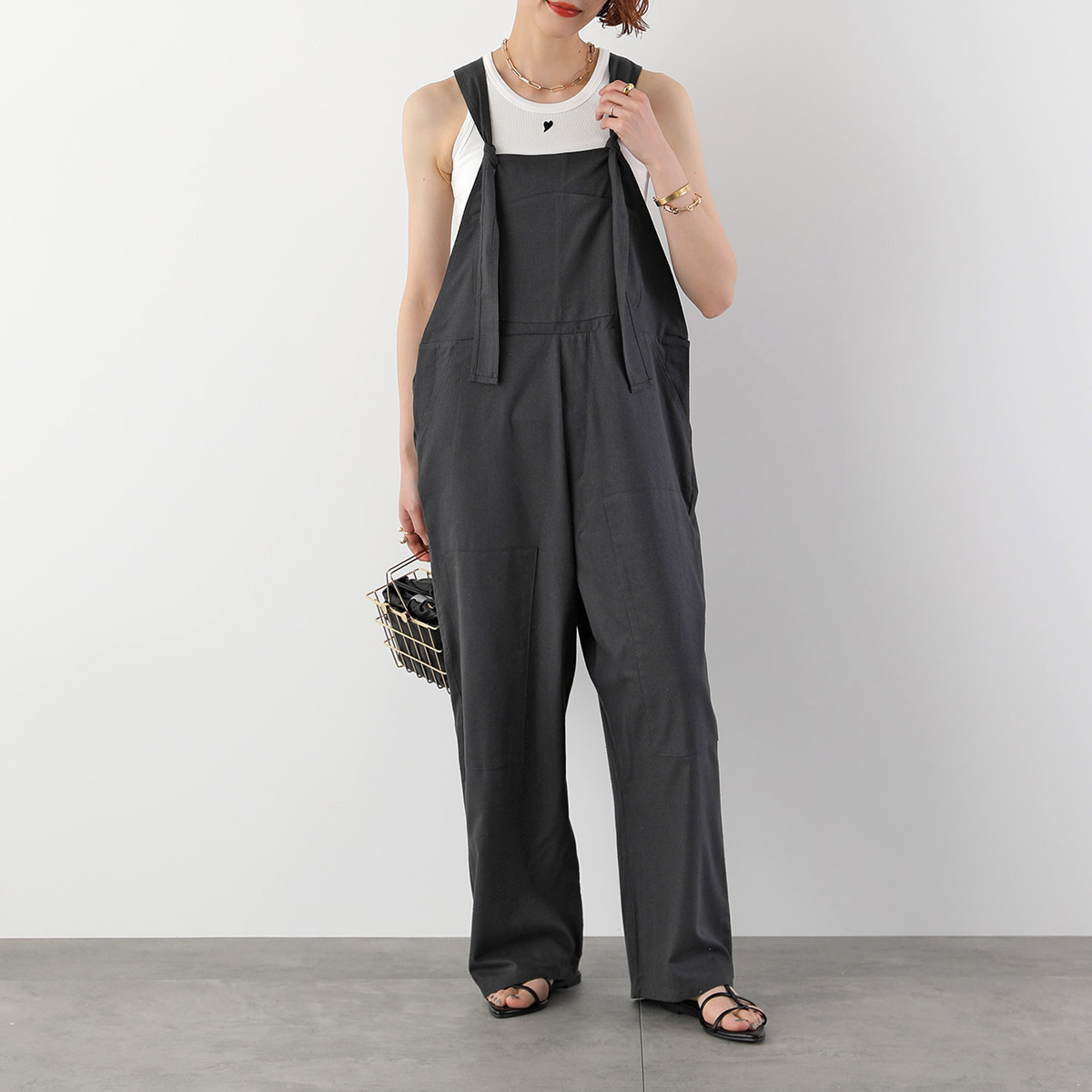 【楽天市場】BASERANGE ベースレンジ サロペット GREN OVERALLS JUGRO WS SP25 レディース シルク オール ...