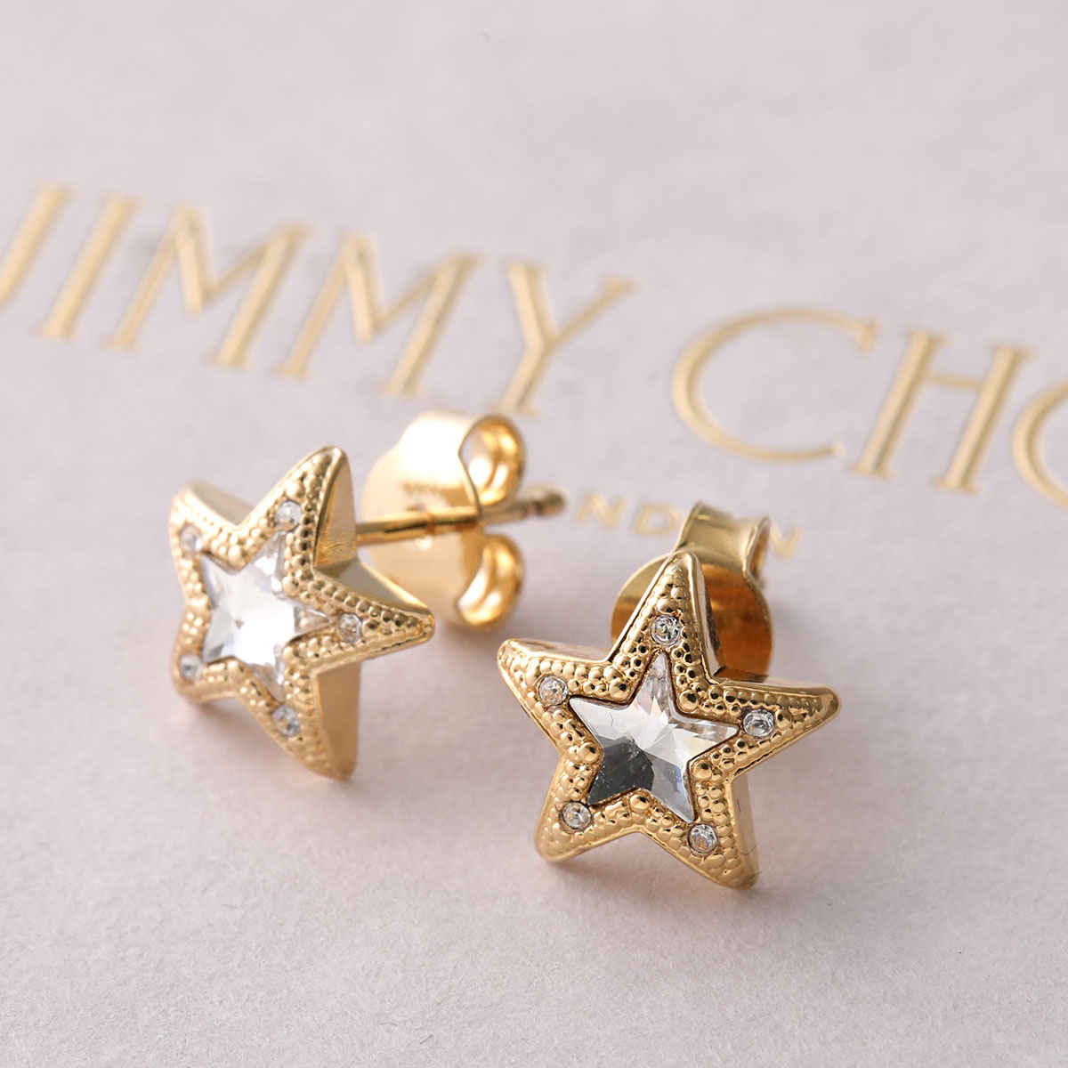 【楽天市場】Jimmy Choo ジミーチュウ ピアス JC STAR STUDS/U MJI JC スター スタッズ レディース ブラス ...