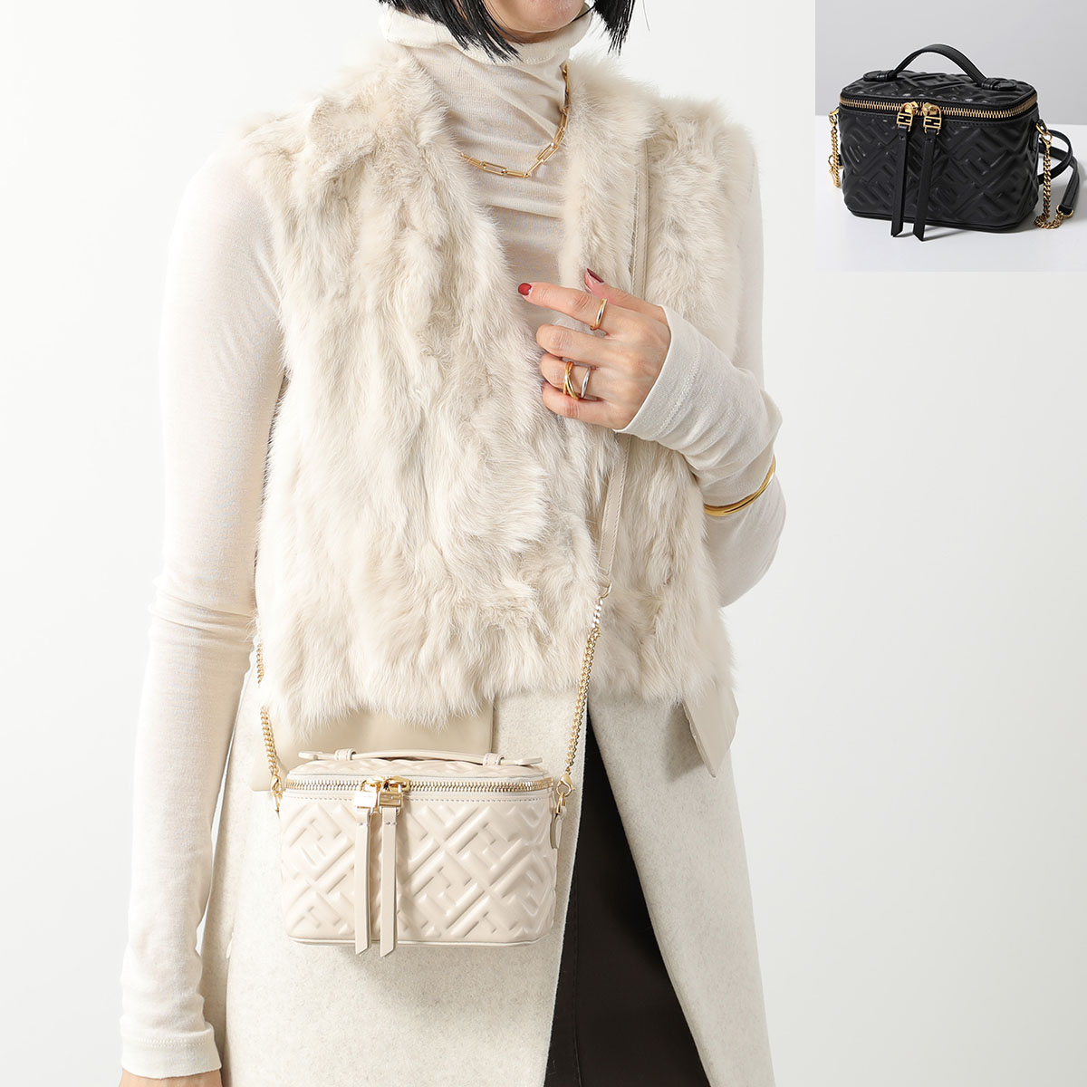 【楽天市場】FENDI フェンディ ショルダーバッグ VANITY ヴァニティ 8BS108 AAJD レディース レザー FFモチーフ ...