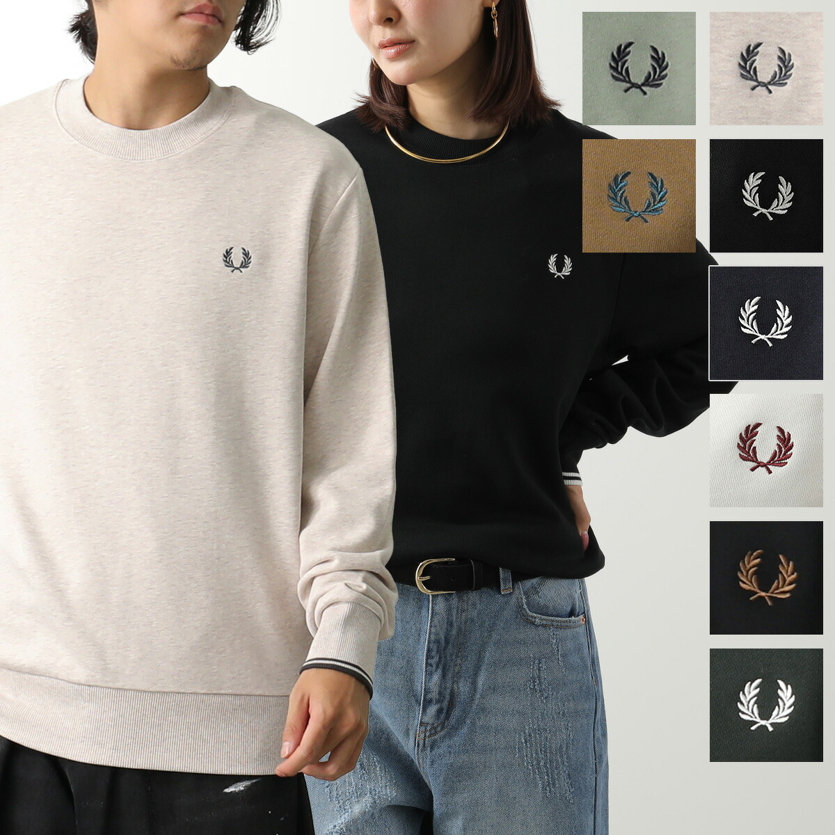 【楽天市場】FRED PERRY フレッドペリー スウェット Crew Neck Sweatshirt M7535 メンズ レディース ...