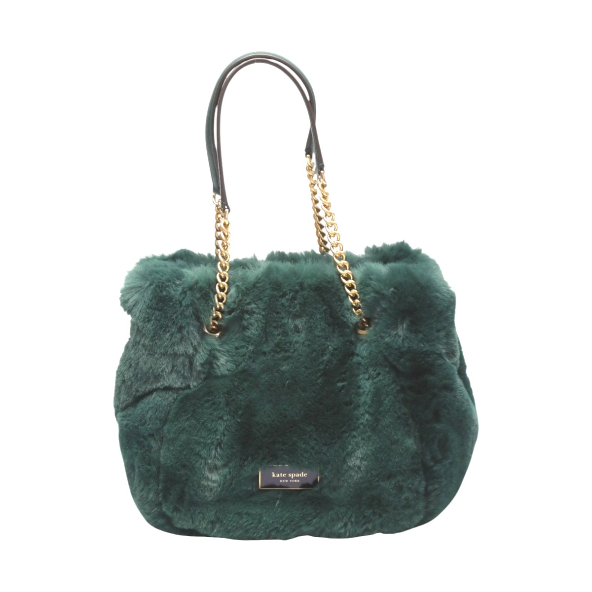 【楽天市場】ケイトスペード Kate Spade トートバッグ チェーントートバッグ ファー フェイクファー T348 グリーン 【SS ...