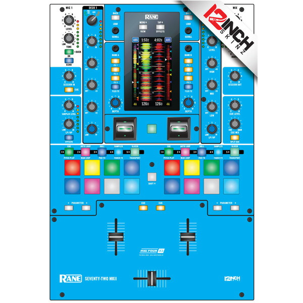 【楽天市場】12inch SKINZ / Rane Seventy-Two MK2 Skinz (Lite Blue) 機材用スキン ...