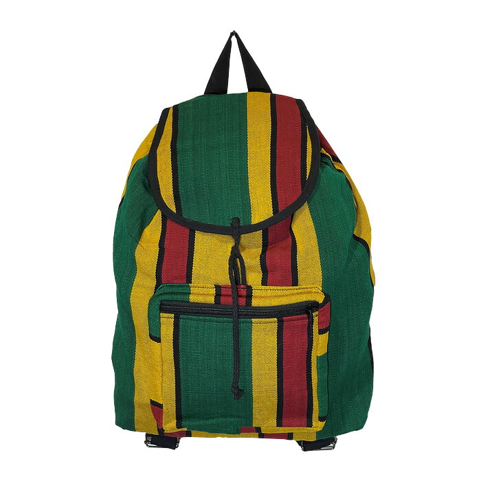 【楽天市場】ラスタストライプ・バックパック2（グアテマラ製 ・手作り）Rasta Stripe Backpack / GUATEMALART ...