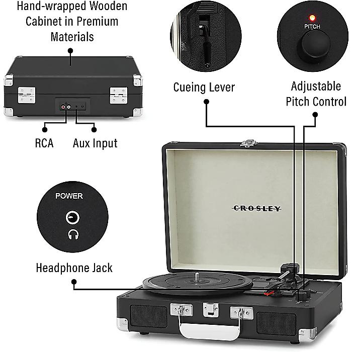 【楽天市場】Crosley(クロスレイ) / CR8005F-CB / Bluetooth対応 ポータブル レコードプレイヤー 【輸入品 ...