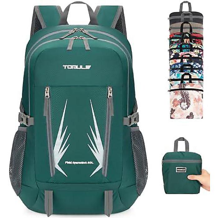 【楽天市場】TOMULEキャンピングハイキングデイパック 3年以上対象 40L軽量収納可能 ハイキングバックパック トラベルバックパック女性 ...