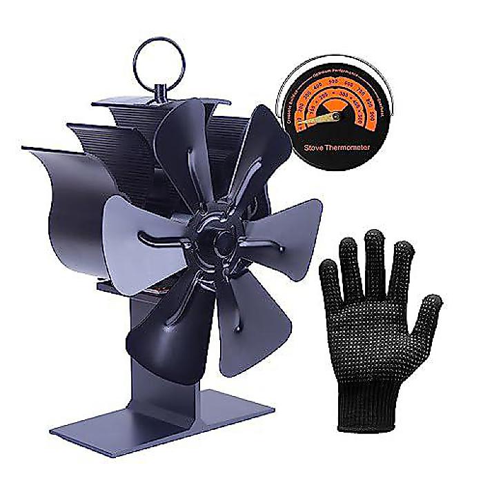 【楽天市場】Baihua Wood Stove Fan Heat Powered 6-Blade Non Electric Eco ...