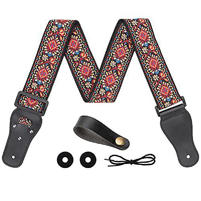 【楽天市場】NeuSchwanエレキ/アコースティックギター/ベース用ギターストラップ「Cotton Jacquard」、シリコンストラップ ...