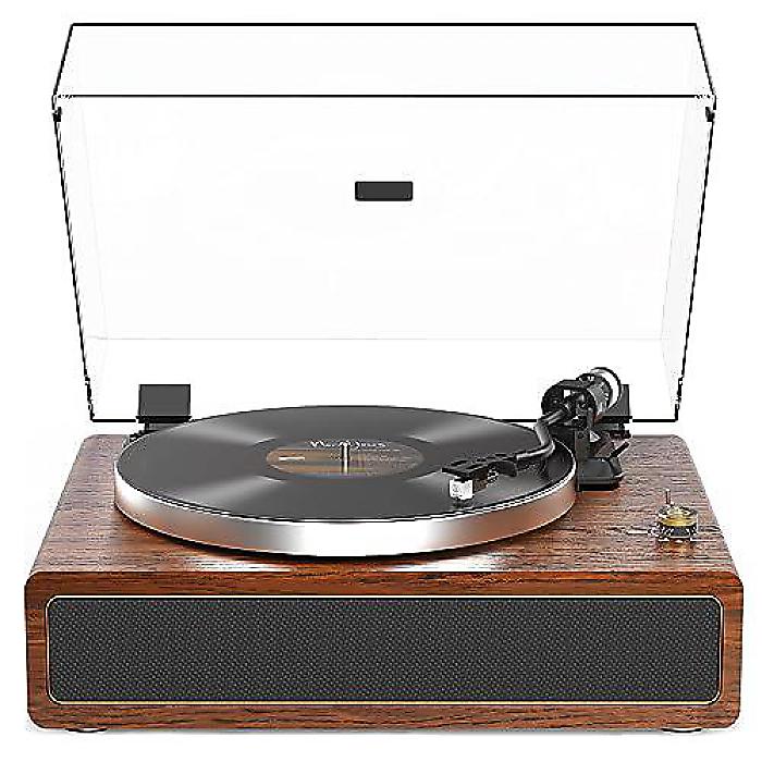 【楽天市場】Belt-Drive Turntable with Built-in Speakers Vinyl Record Player ...