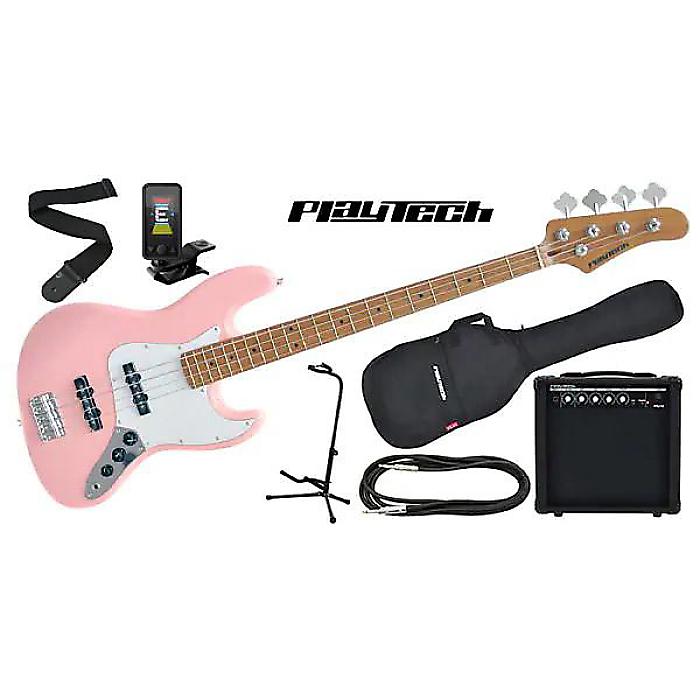 【楽天市場】PLAYTECH ( プレイテック ) / JB480 Pink エレキベース 初心者入門セットハロウィーンセール/ハロウィングッズ：ミュージックハウス フレンズ