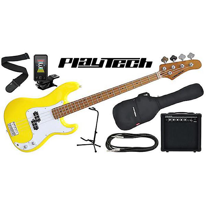 【楽天市場】PLAYTECH ( プレイテック ) / PB480 Yellow エレキベース 初心者入門セット夏休みセール：ミュージックハウス フレンズ