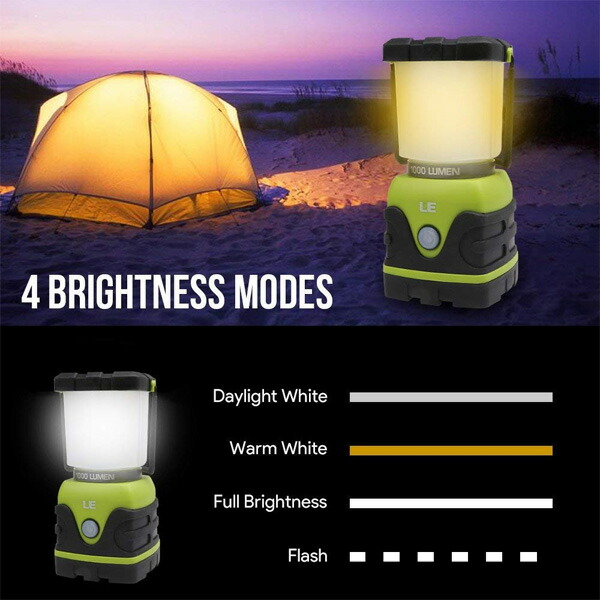 【楽天市場】LE(Lighting EVER) / LED Camping Lantern 1000lm 調光機能付 LED ランタン 電池式 ...