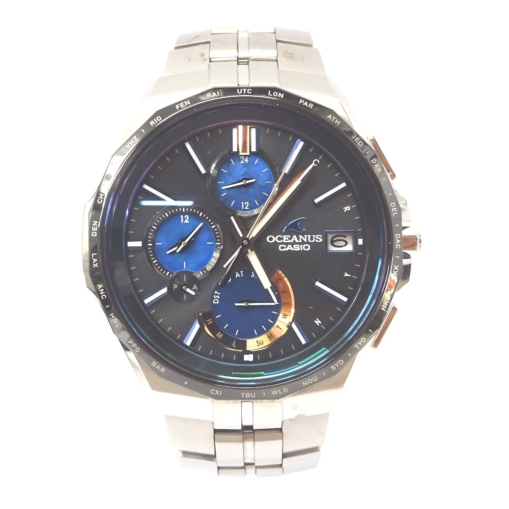 【楽天市場】カシオ 腕時計 ソーラー オシアナス OCEANUS OCW-S5000-1AJF ブラック文字盤【質みなみ・二又瀬店】【質屋 ...