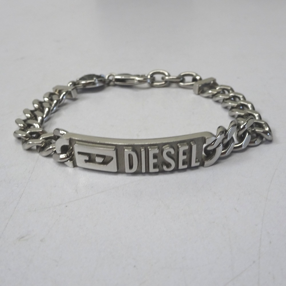 【楽天市場】ディーゼル ブレスレット ロゴ プレート チェーンブレス DX1225040【質みなみ・二又瀬店】【質屋】 DIESEL 【中古 ...