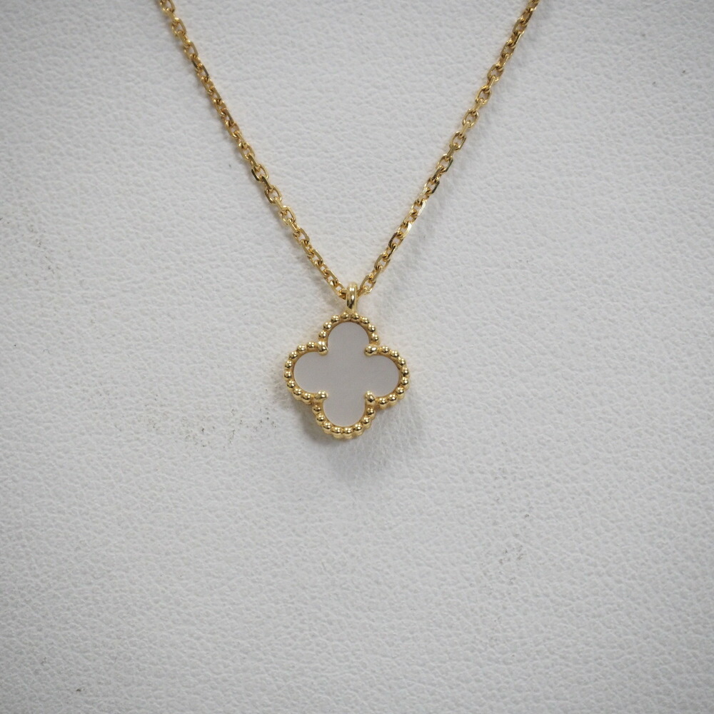 【楽天市場】ヴァンクリーフ＆アーペル VCA スウィート アルハンブラ VCARF69100 ネックレス K18YG シェル 美品【質みなみ・千早駅前店】【質屋】 Van Cleef ...