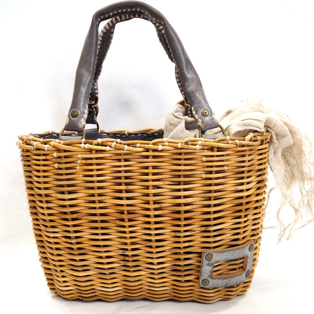 【楽天市場】エバゴス ハンドバッグ かごバッグ ベージュ系×グレー系 レディース ebagos 【質みなみ・千早駅前店】【質屋】 【美品・中古 ...