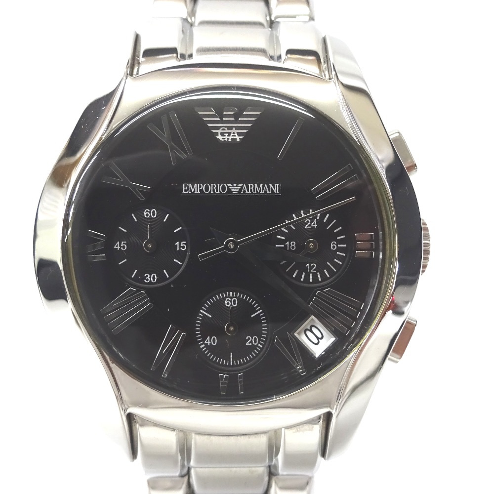 【楽天市場】エンポリオ・アルマーニ 腕時計 クロノグラフ AR0674 AR-0674 ブラック文字盤【質みなみ・二又瀬店】【質屋 ...