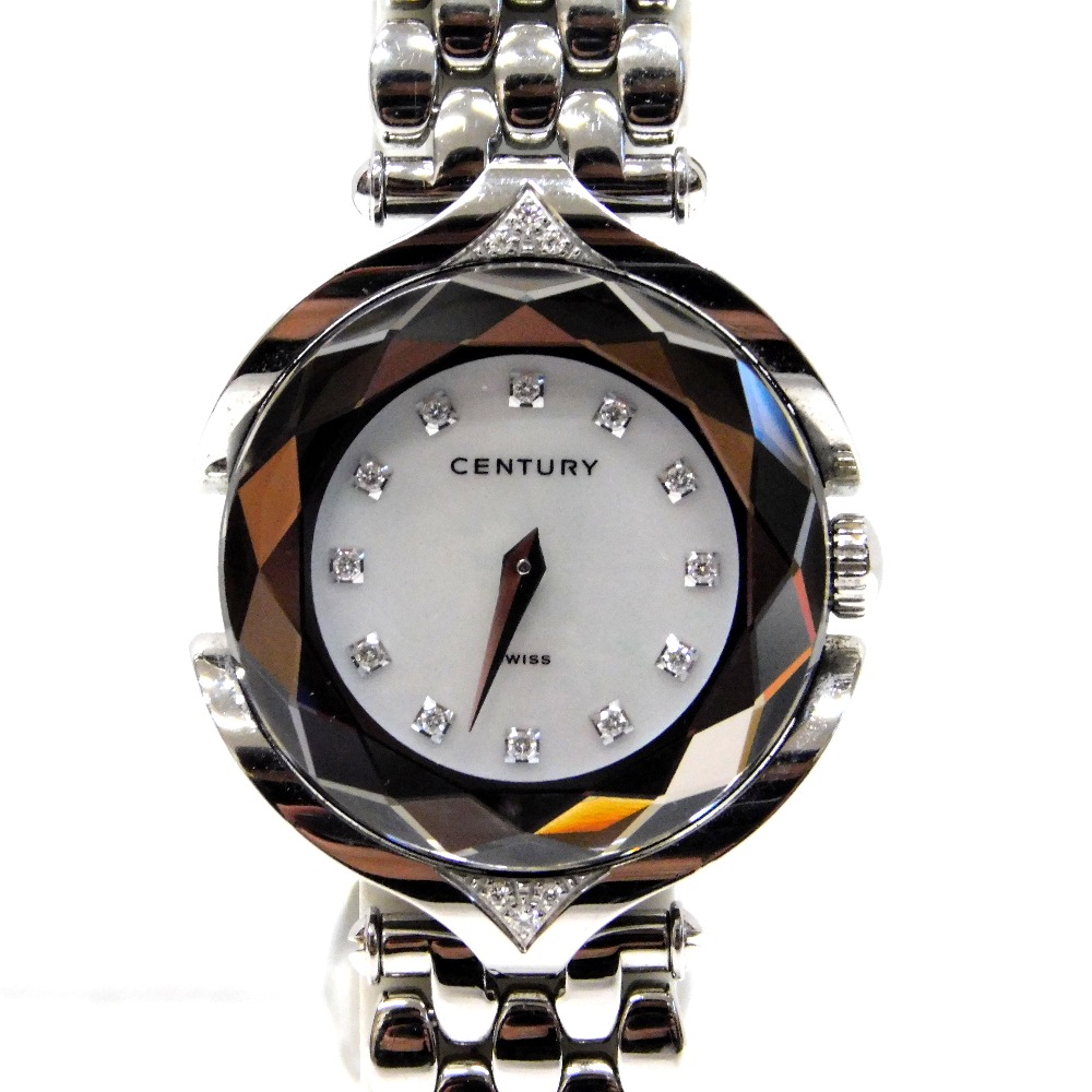 【楽天市場】腕時計 センチュリー タイムジェム TIME GEM シェル文字盤 12Pダイヤ クォーツ レディース【質みなみ・花畑店】【質屋 ...