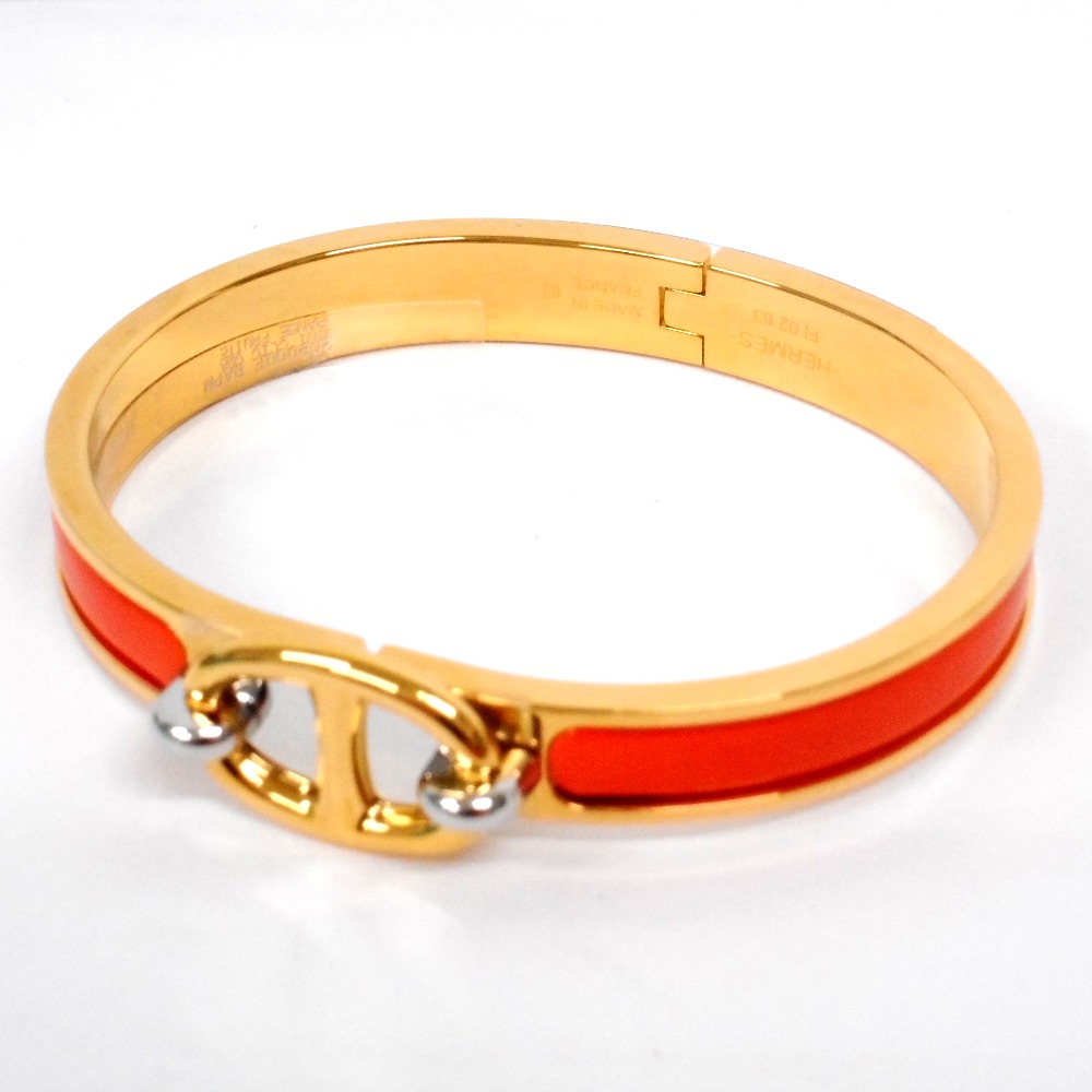 【楽天市場】エルメス ブレスレット ミニクリック シェーヌダンクルPM オレンジ×ゴールド 超美品【質みなみ・到津店】【質屋】 HERMES ...