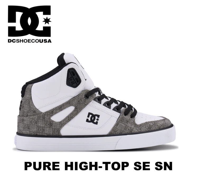 【楽天市場】ディーシー dc メンズ ハイカット スニーカー シューズ DM252301 WGY ピュア ハイトップ PURE HIGH-TOP SE SN ダンス スケーター 靴 白 グレー ...