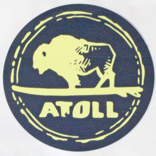 【楽天市場】希少 アトール ボード バイソン ステッカー ATOLL BOARD CO. STICKER I 丸 円 スタンドアップパドル ...