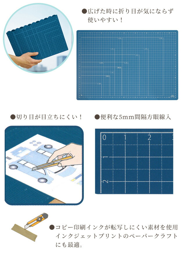 【楽天市場】ゆうパケ送料無料 折りたたみできる カッティングマット A3 サイズ 《 カットボード 折りたたみ CTMO-A3 下敷き カッティング カルトナージュ 工作 カッターマット ...