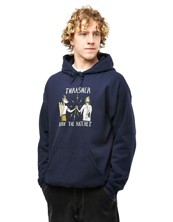 【楽天市場】Thrasher x Toy Machine (スラッシャー トイマシーン ) パーカー プルオーバー B.T.H ...