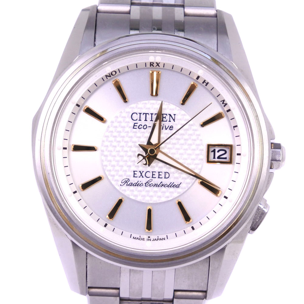 【楽天市場】シチズン CITIZEN エコドライブ 腕時計 エクシード H111-T011381 EBG74-2642 チタン ソーラー電波 ...