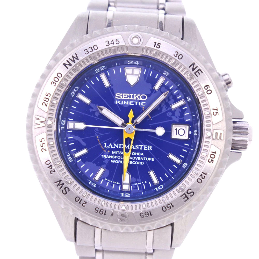 【楽天市場】セイコー SEIKO ランドマスター 腕時計 5M45-6A01 トランスポーラー SBCW009 チタン キネティック 青文字盤 ...