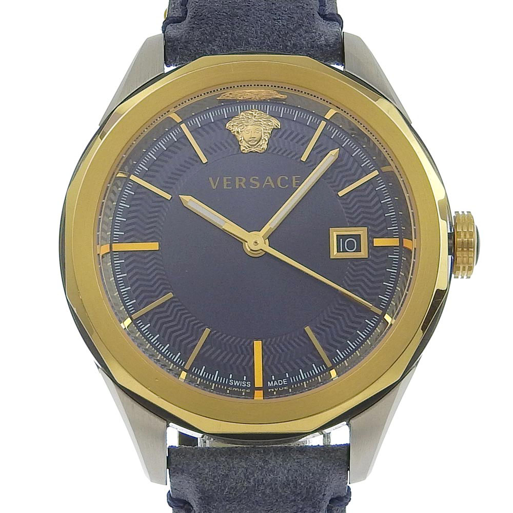 【楽天市場】ヴェルサーチ VERSACE VERA 腕時計 WR5 ステンレススチール×レザー スイス製 ゴールド クオーツ アナログ表示 ...